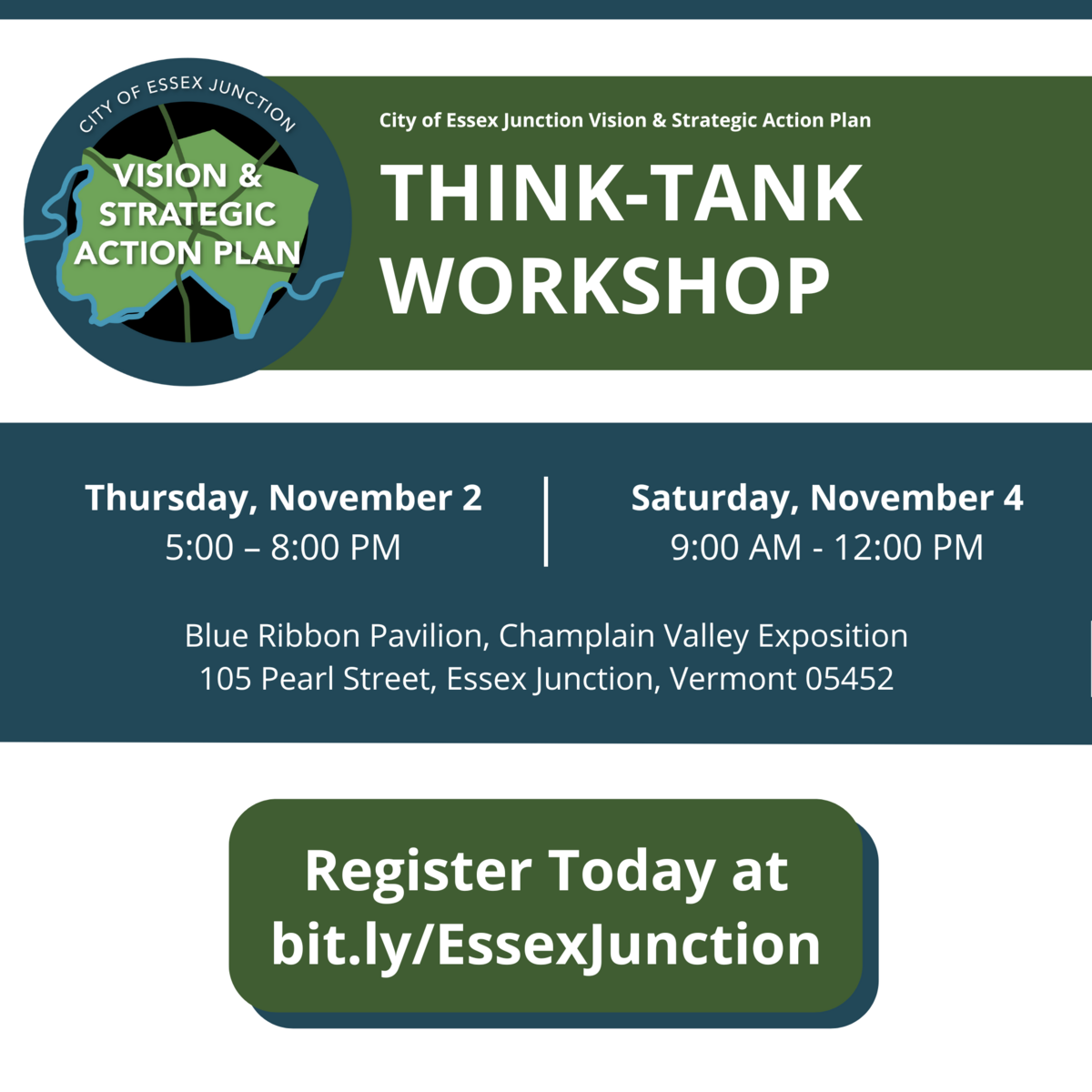 Think Tank Workshops - City of Essex Junction, Vermont